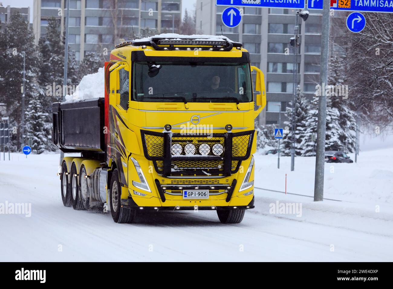 Beautifully customised new Volvo FH tipper truck at work for hauling ...