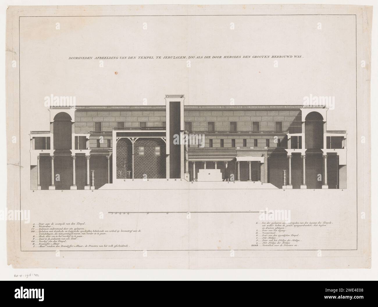 Cross -section of the temple of Jerusalem as rebuilt by Herod ...