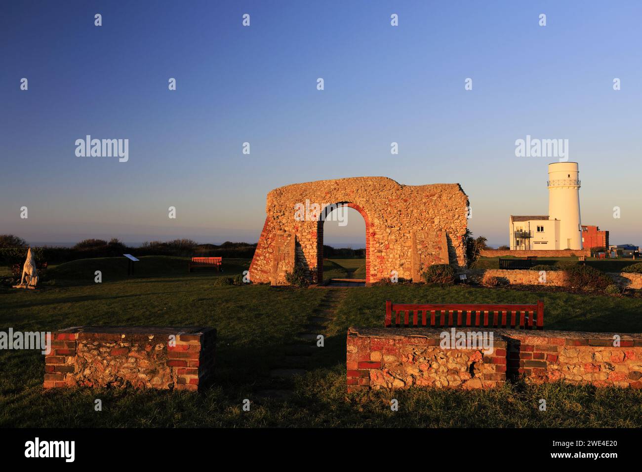 The ruins of St Edmund's Chapel, Hunstanton town, North Norfolk coast ...