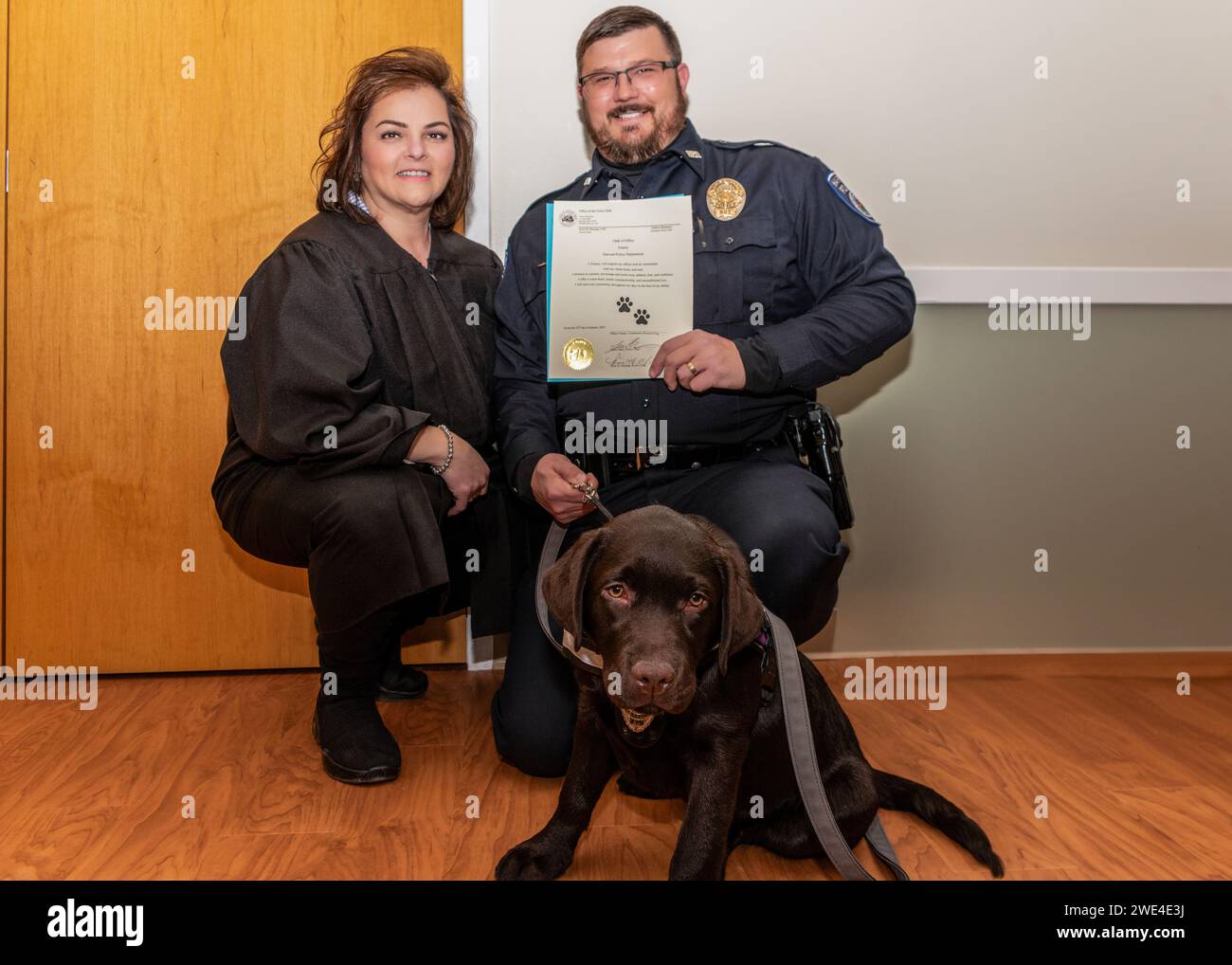 Swearing-In ceremony for Harvard Police Comfort Dog Franny, at the ...