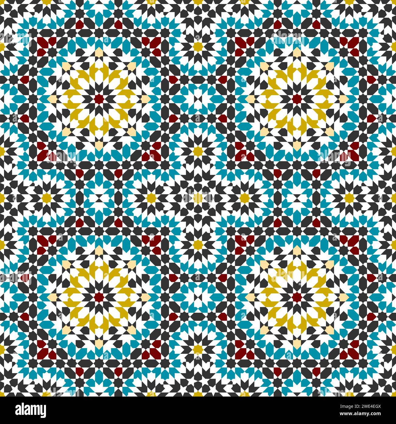 Seamless geometric pattern in arabic style Zellij Stock Vector Image ...