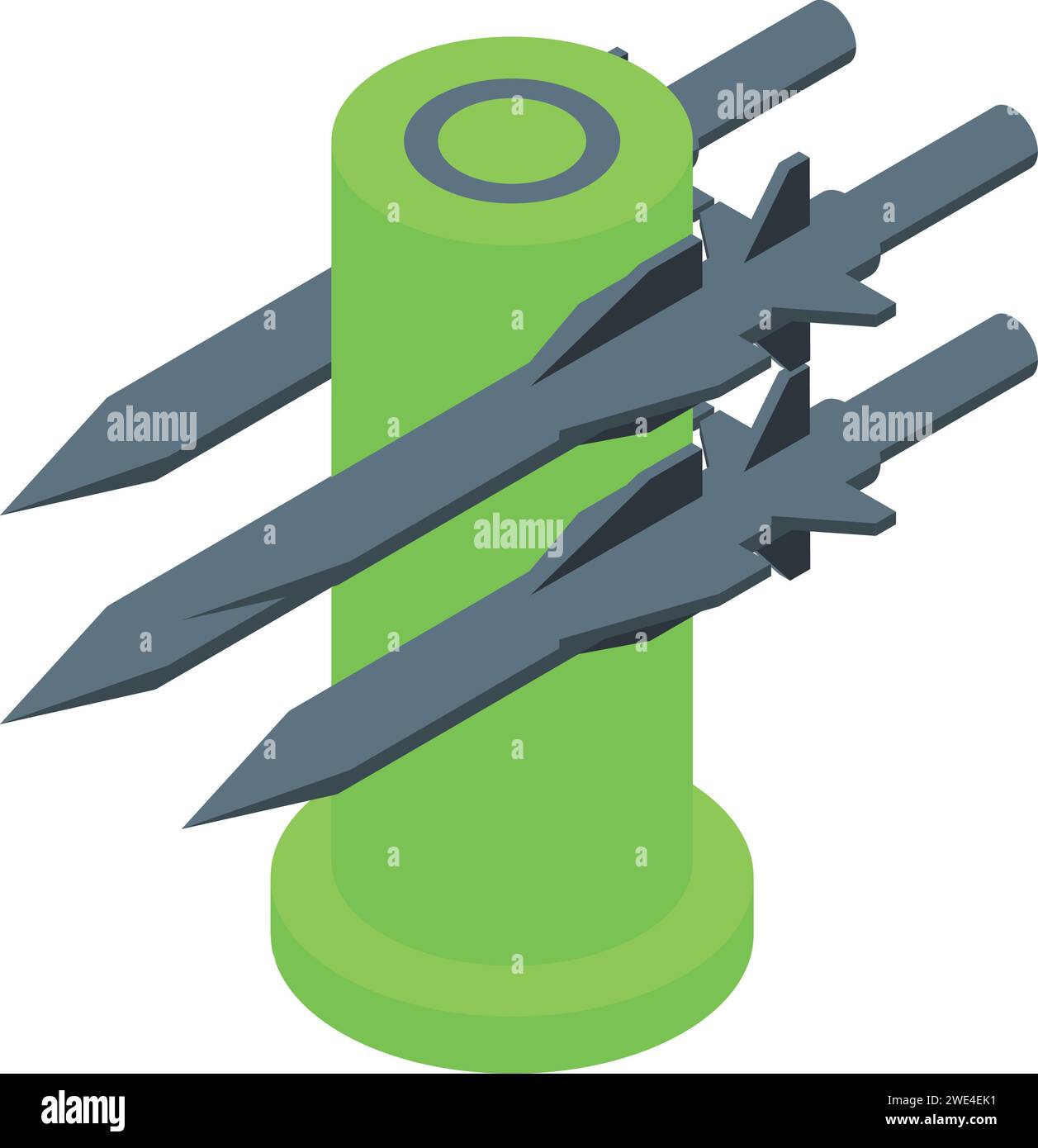 Missile system icon isometric vector. Model unit. Vehicle war aircraft ...