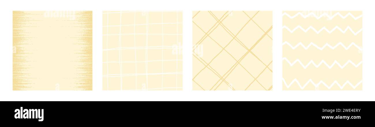 Simple Geometric Hand Drawn Irregular Patterns.Cute Colored Doodle ...