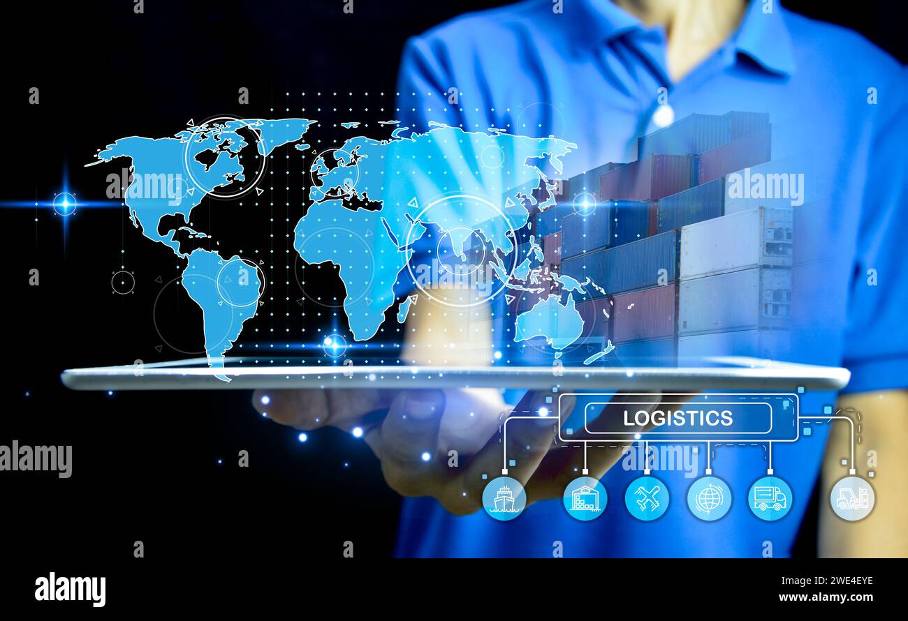 concept of transportation technology Global connectivity in the digital ...