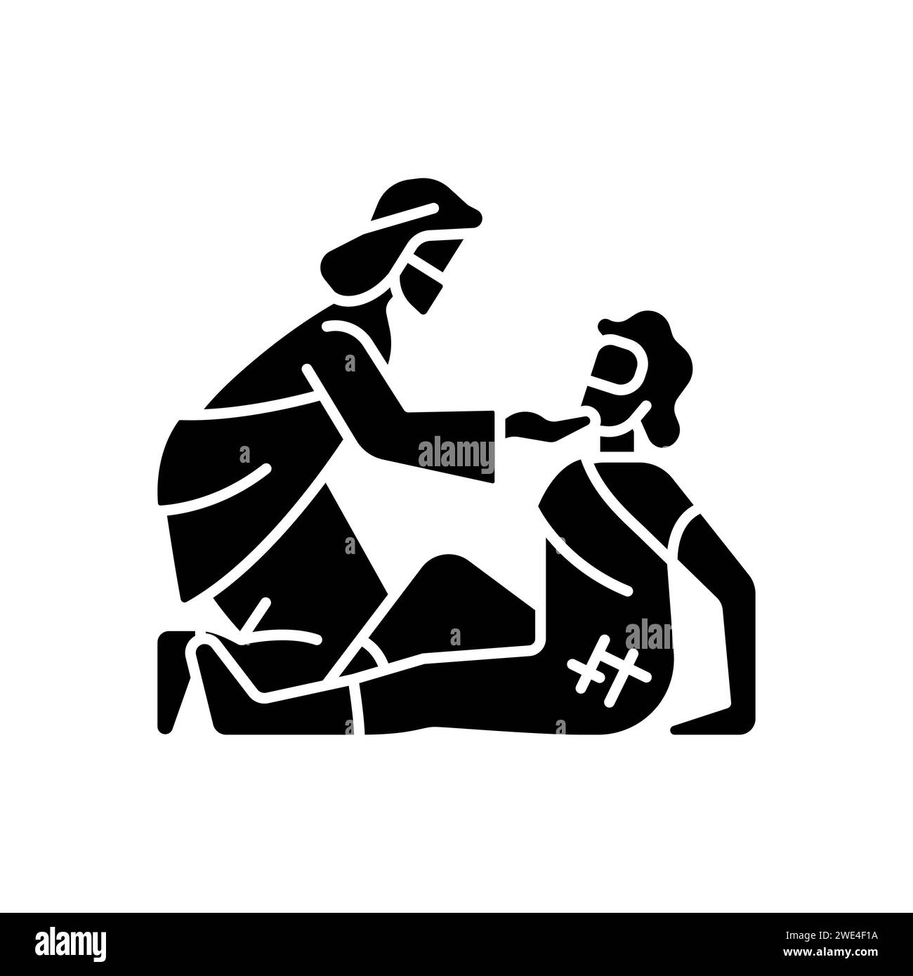 Good samaritan black glyph icon Stock Vector Image & Art - Alamy