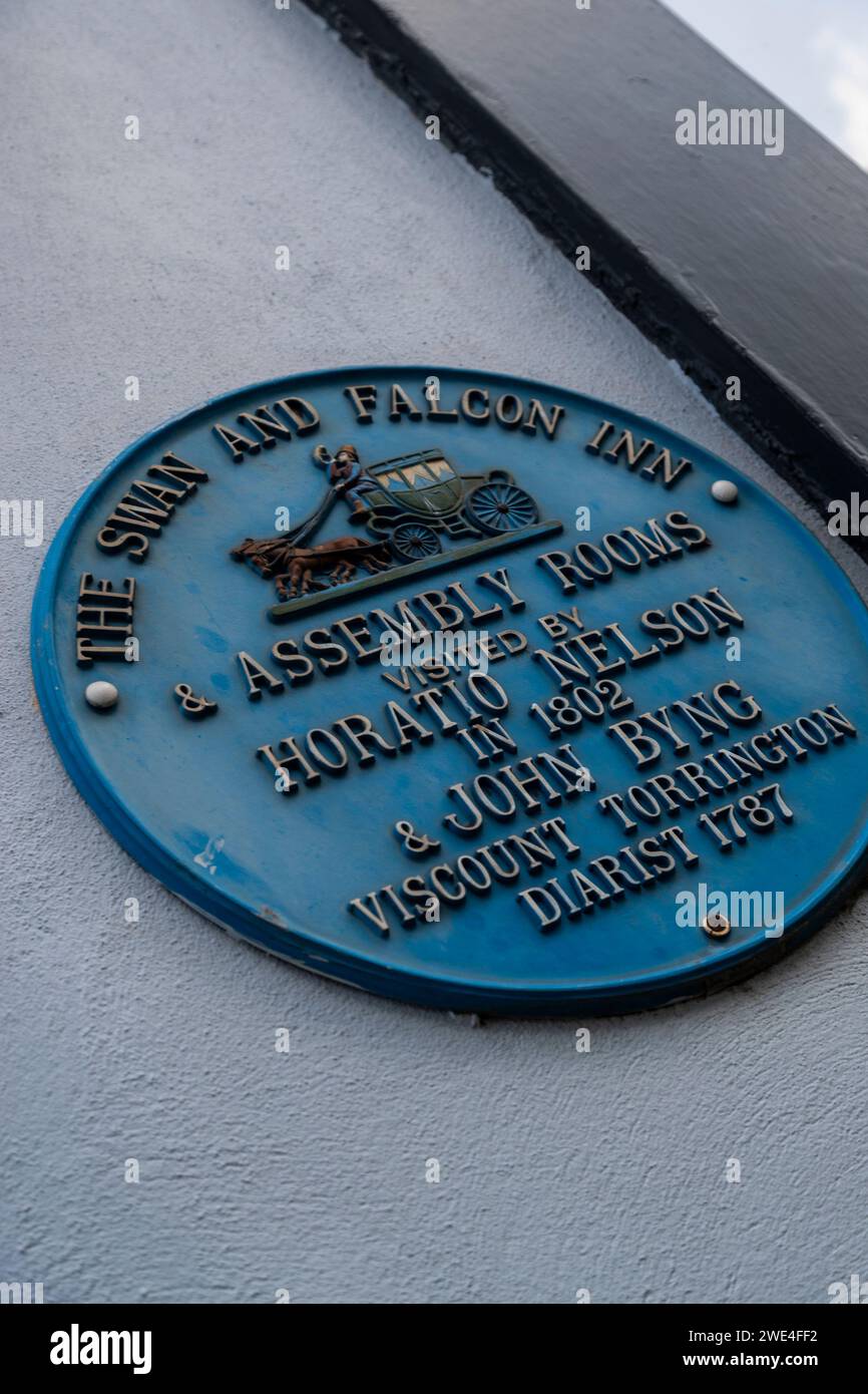 Blue plaque at the falcon hi-res stock photography and images - Alamy