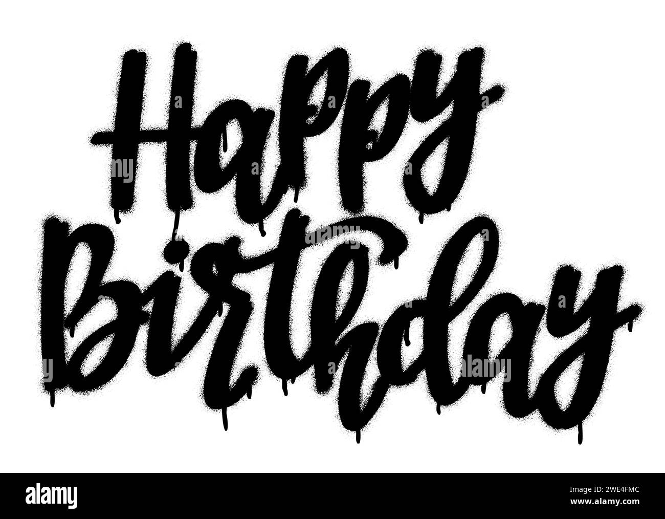 Isolated HAPPY BIRTHDAY quote. Spray paint graffiti tag Stock Vector ...