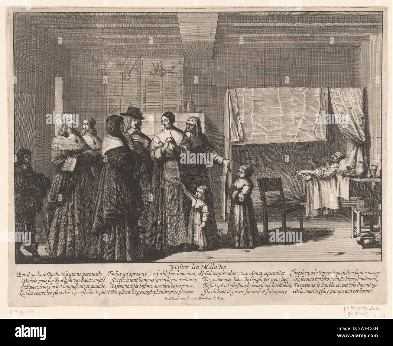 Visits from the Sick, Abraham Bosse, 1640 - 1642 print Paris paper ...