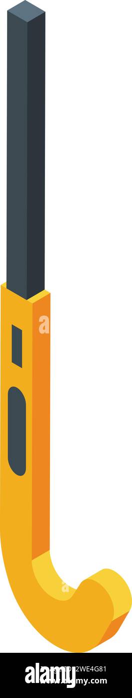 Turf field hockey stick icon isometric vector. Activity goal. Surface ...