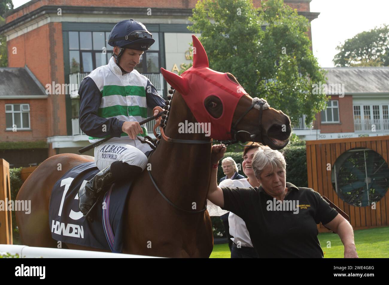 Ascot, Berkshire, UK. 7th October, 2023. Horse Glenfinnan ridden by ...