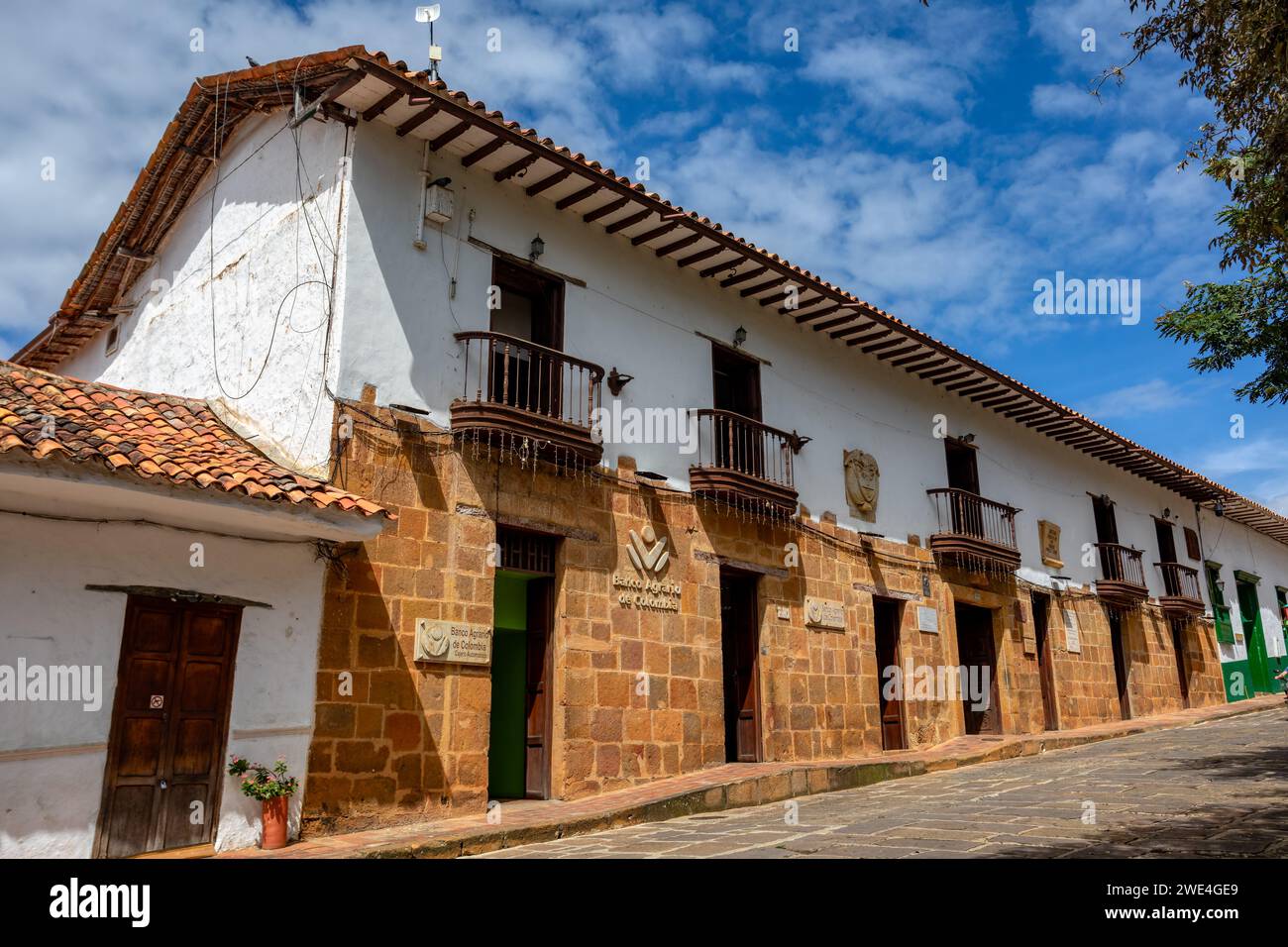 Barichara, Colombia - November 21st 2023: Narrow street of heritage ...