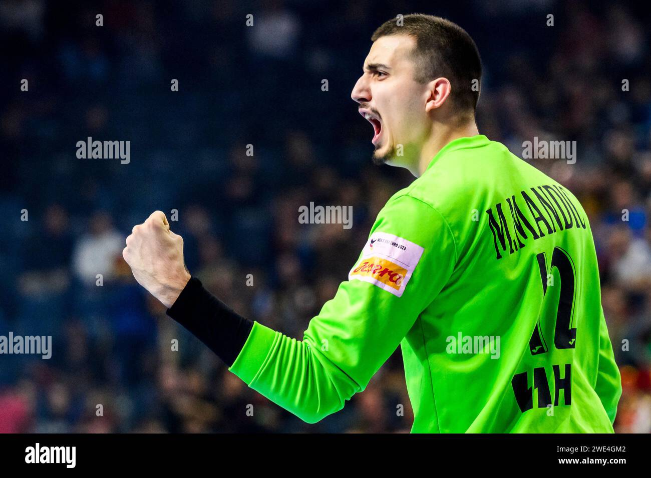 22 January 2024, North Rhine-Westphalia, Cologne: Handball: European ...