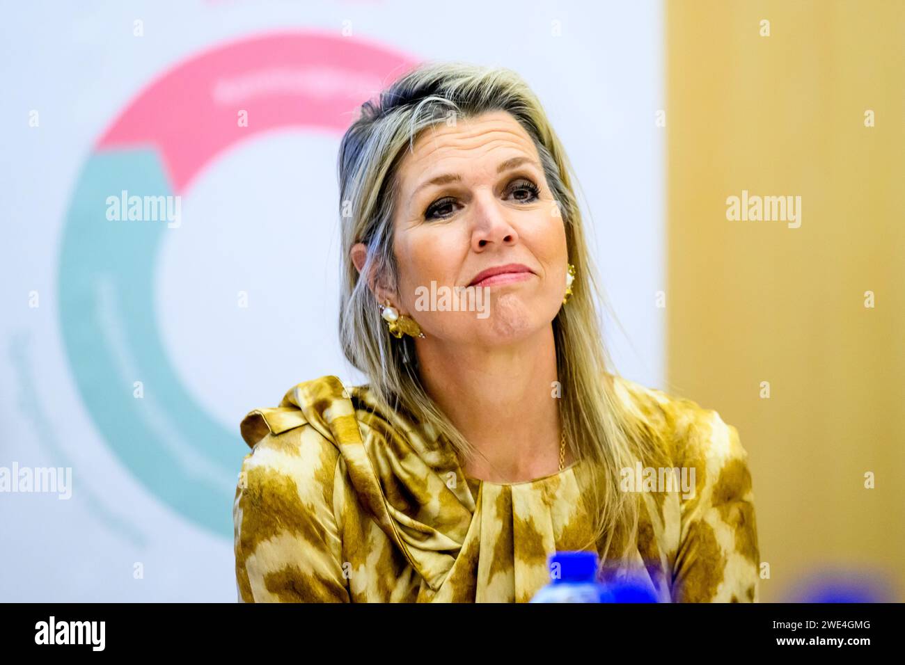 Venlo, The Netherlands. 23rd Jan, 2024. Queen Maxima during a working visit to VieCuri Medical ...