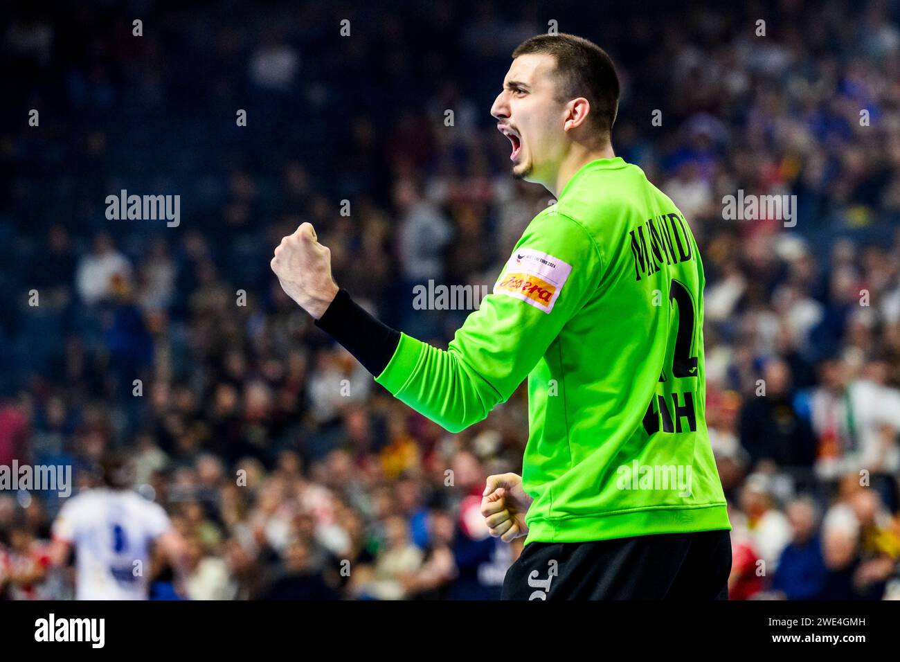 22 January 2024, North Rhine-Westphalia, Cologne: Handball: European ...