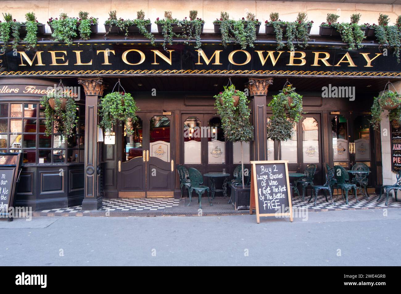 The exterior of The Melton Mowbray traditional English pub in Holborn ...