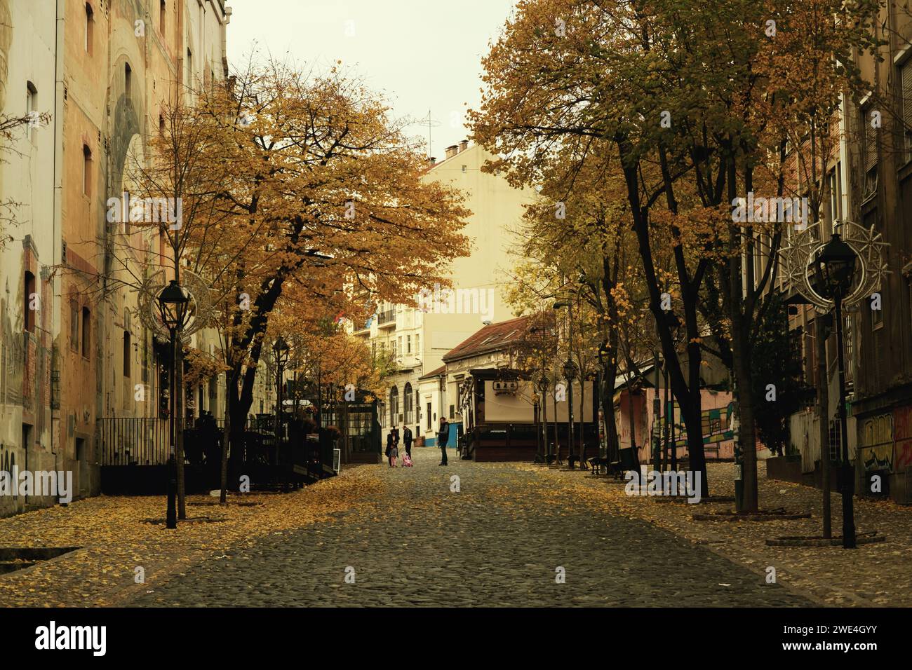 Belgrade, Serbia - December 2, 2023: A daytime photo of Skadarlija ...