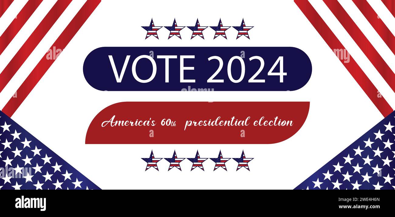 vote 2024 presidential election 60th text design Stock Vector Image ...