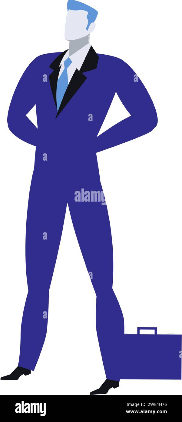 Confident business man vector office worker icon Stock Vector Image ...