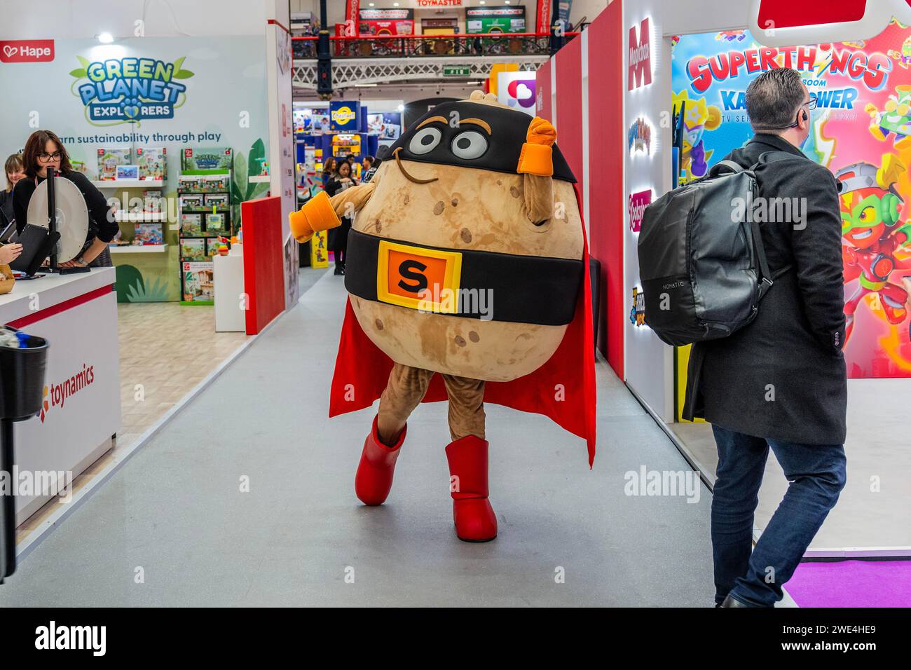 London, UK. 23rd Jan, 2024. Supertato one of the giant toy characters ...