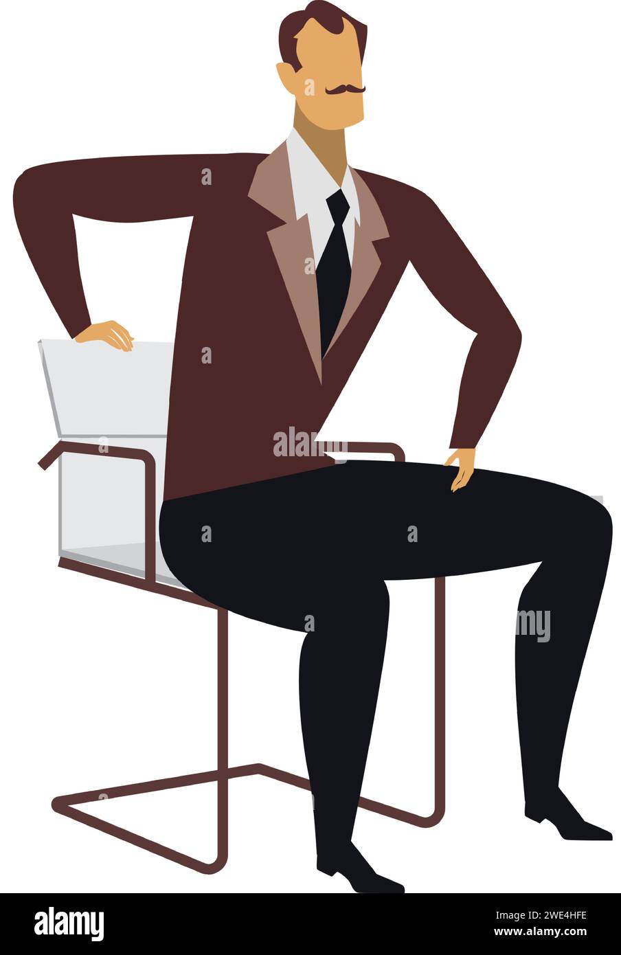 Mature businessman talking Stock Vector Images - Alamy