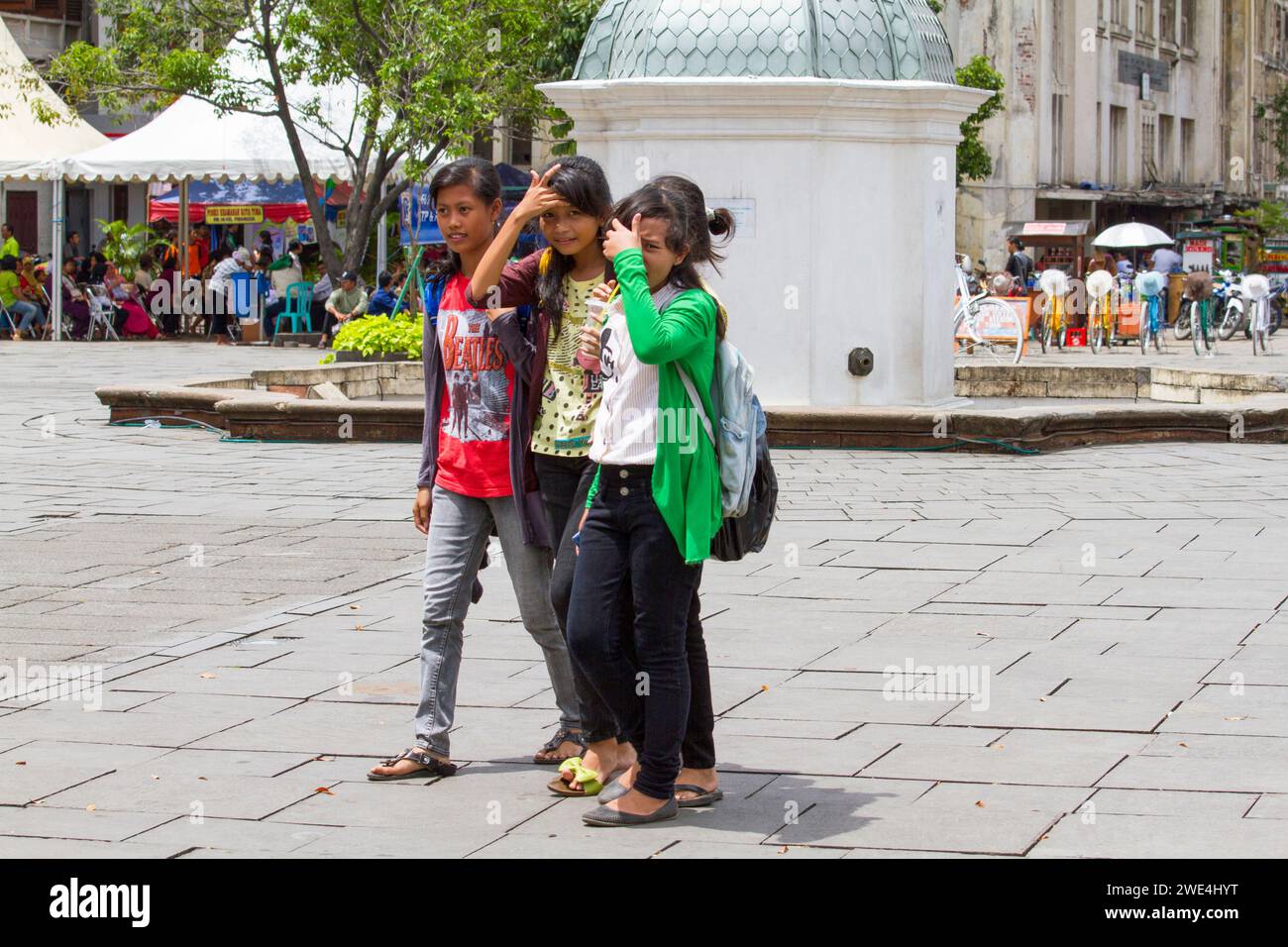 Fatahillah Square in Kota Tua, the old town of Jakarta and center of ...