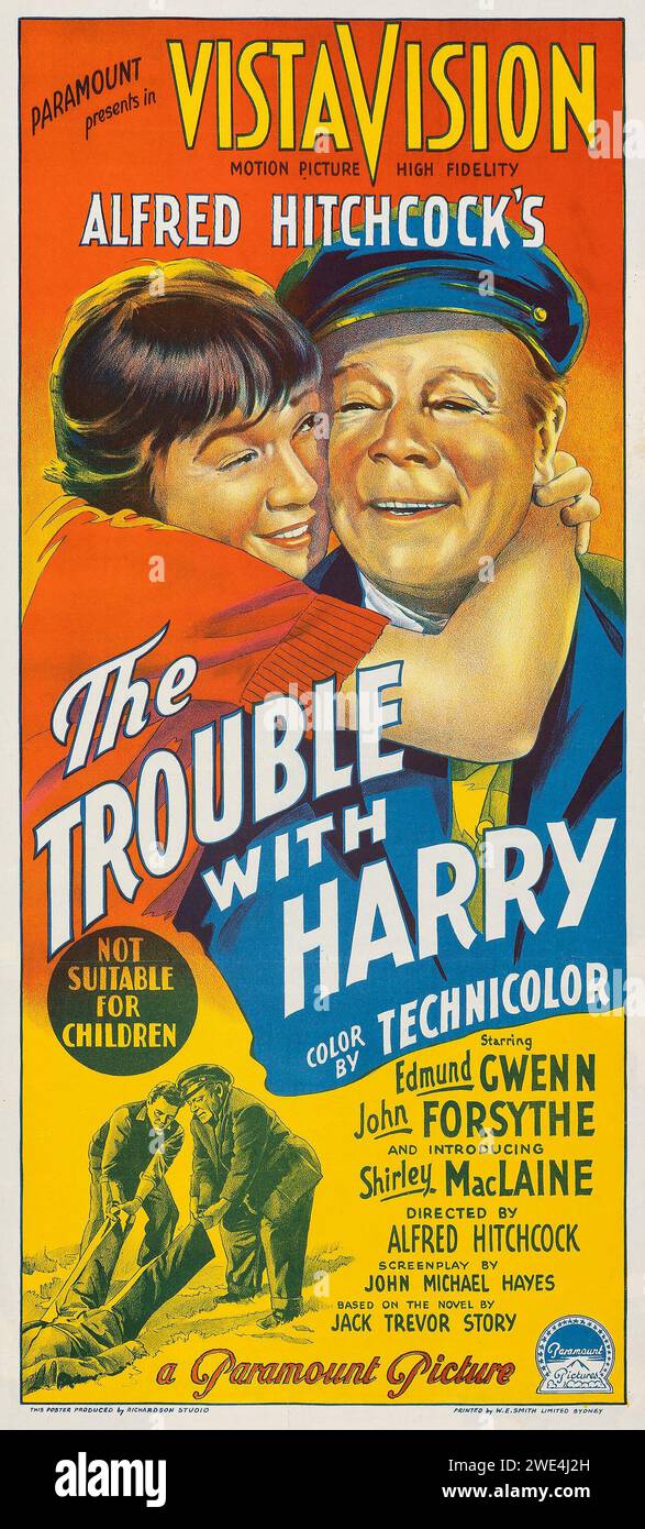 Alfred Hitchcock film - The Trouble with Harry (Paramount 1955) Vintage ...