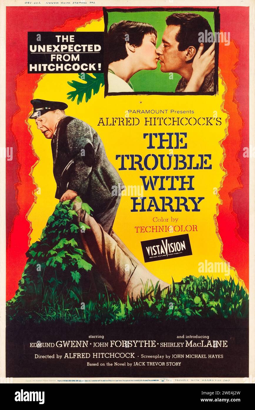 Alfred Hitchcock film, The Trouble with Harry (Paramount, 1955) Vintage ...