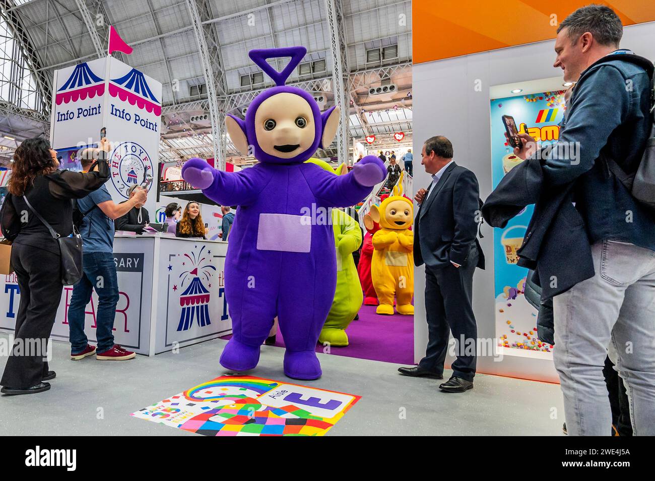 London, UK. 23rd Jan, 2024. The teletubbies join The Character Parade ...