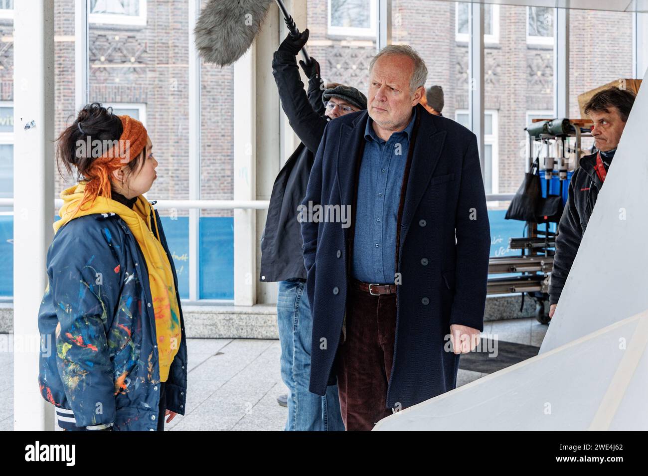Kiel, Germany. 23rd Jan, 2024. Actors Axel Milberg and Quynh Anh Ha ...
