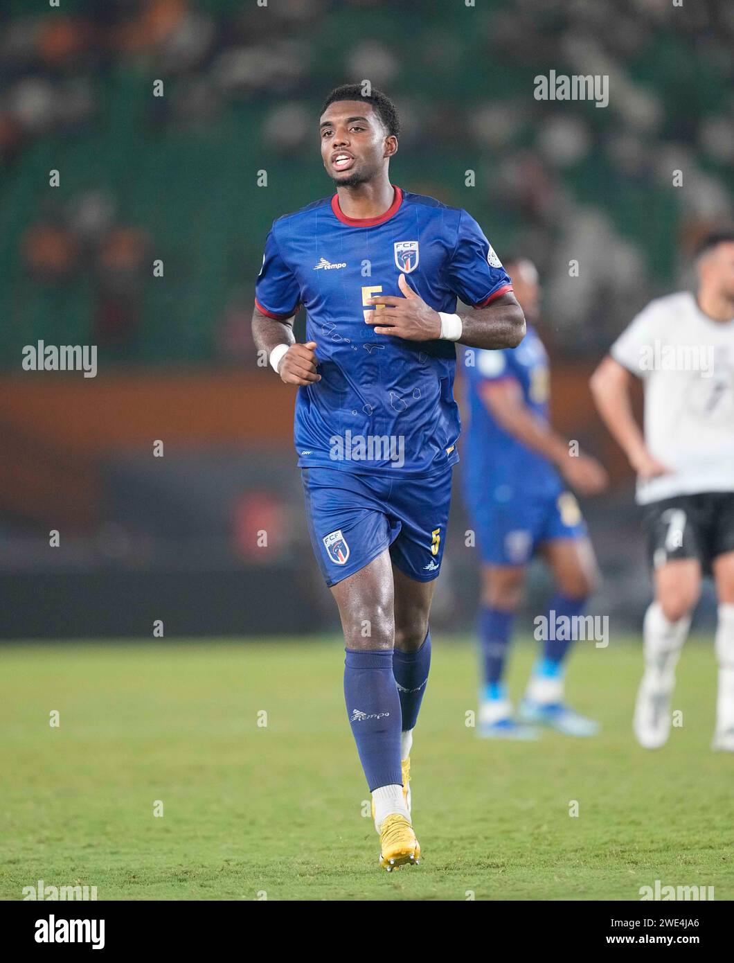 January 22 2024: Logan Evans Costa (Cap Verde) looks on during a ...
