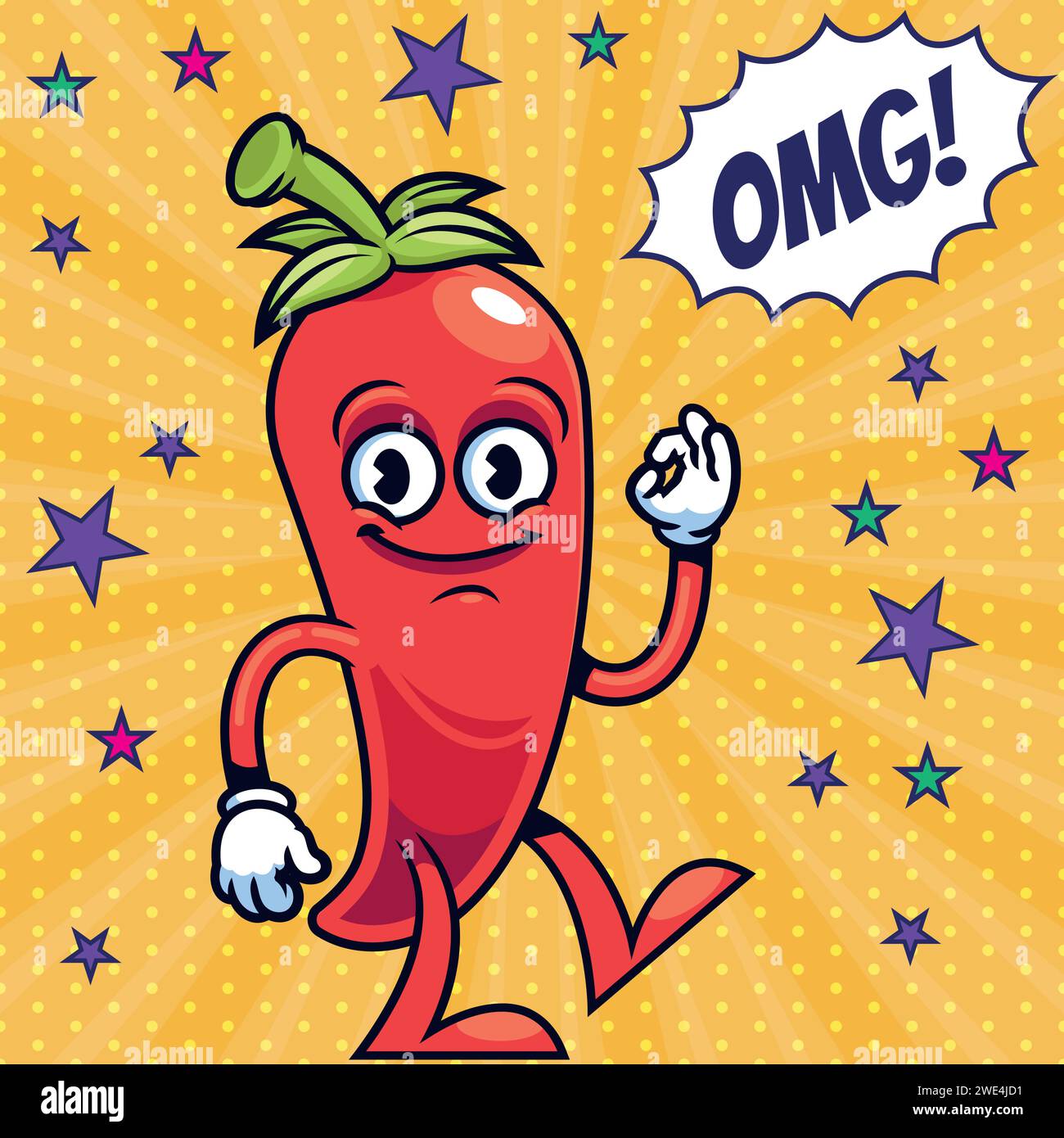 Hot pepper emoji Stock Vector Images - Alamy