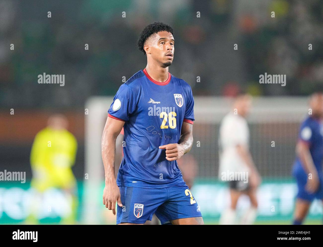 January 22 2024: Kevin Lenini Goncalves Pereira De Pina (Cap Verde) looks on during a African ...