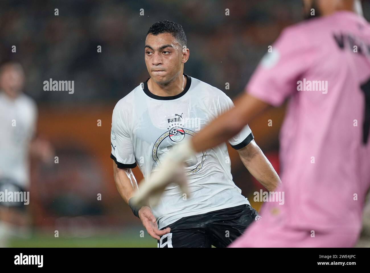 January 22 2024: Mostafa Mohamed Mohamed Ahmed Abdalla (Egypt) looks on ...