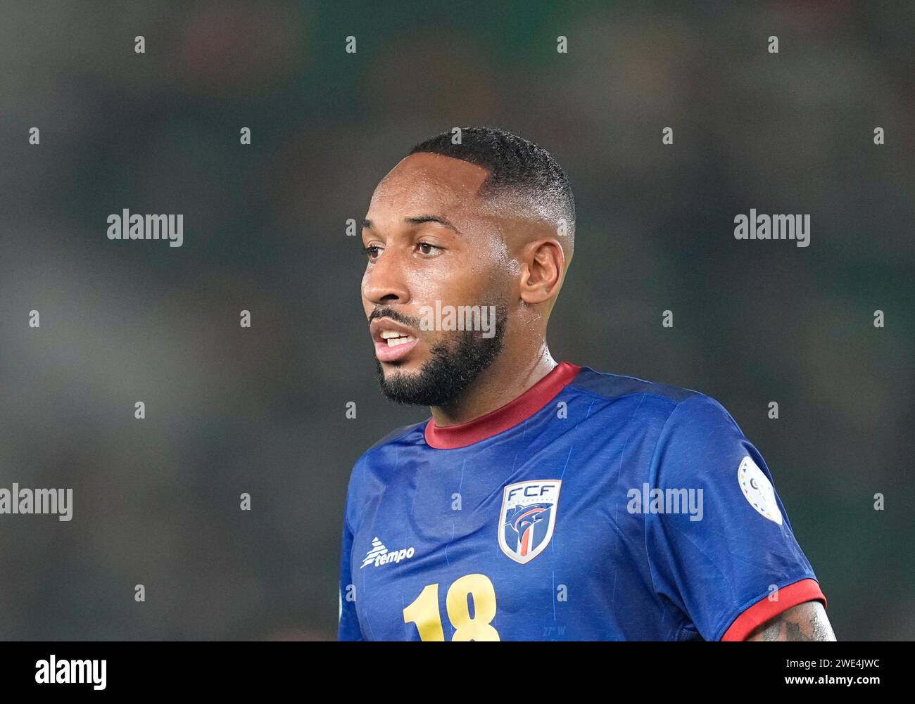 January 22 2024: Kenny Rocha Santos (Cap Verde) looks on during a ...