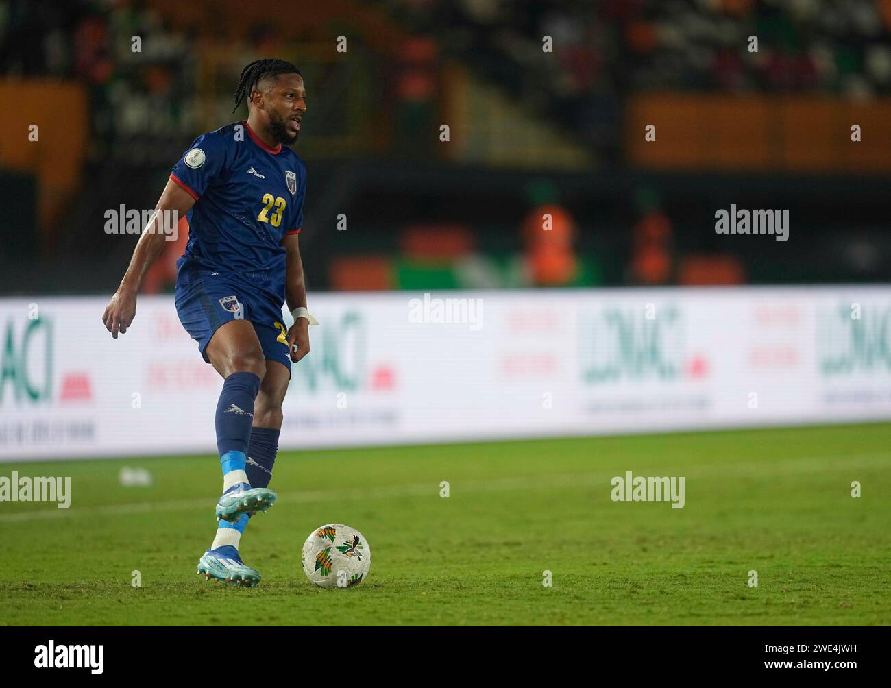 January 22 2024: Steven Moreira (Cap Verde) controls the ball during a ...