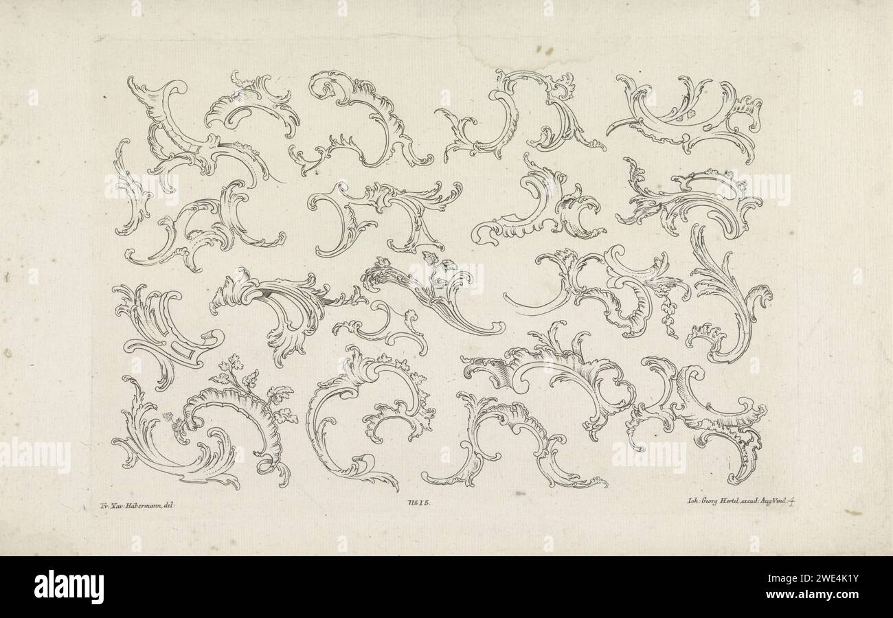 Rocailles, Anonymous, after Franz Xaver Habermann, 1731 - 1775 print ...