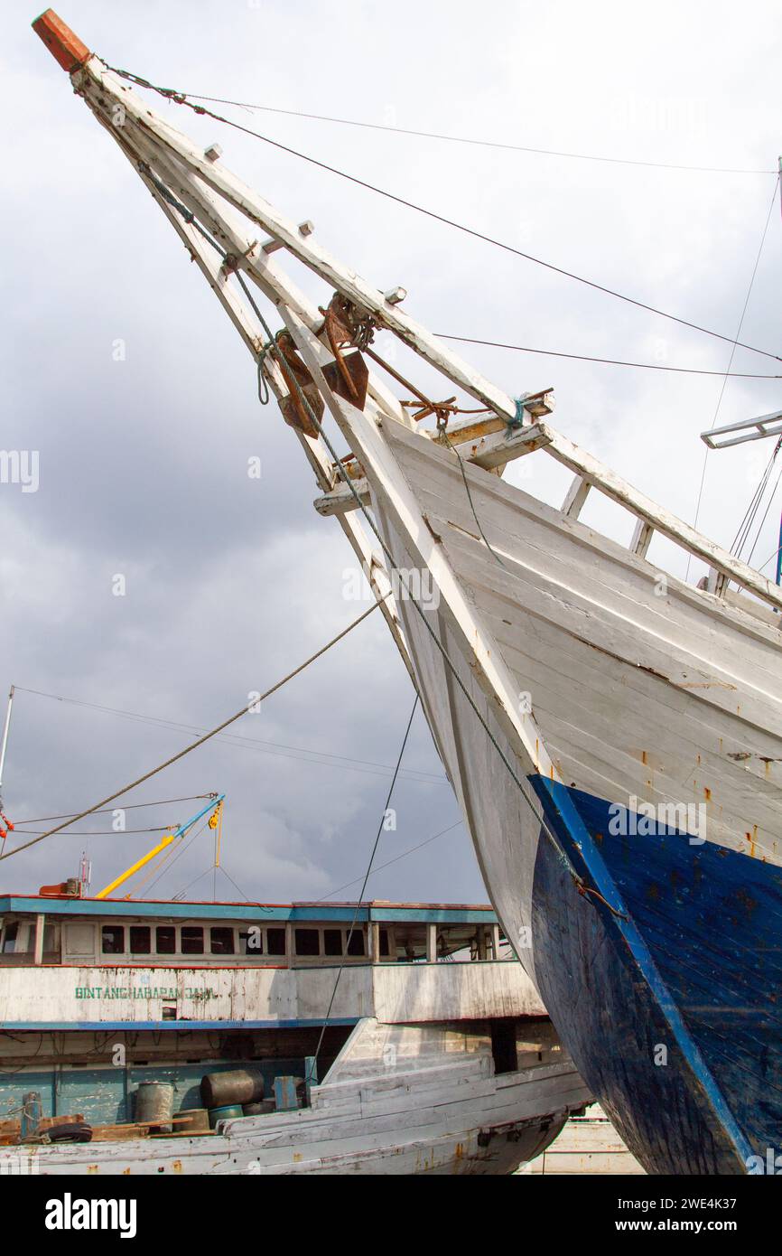 Old Wooden Trading Boats at Port of Sunda Kelapa or PSK in north ...