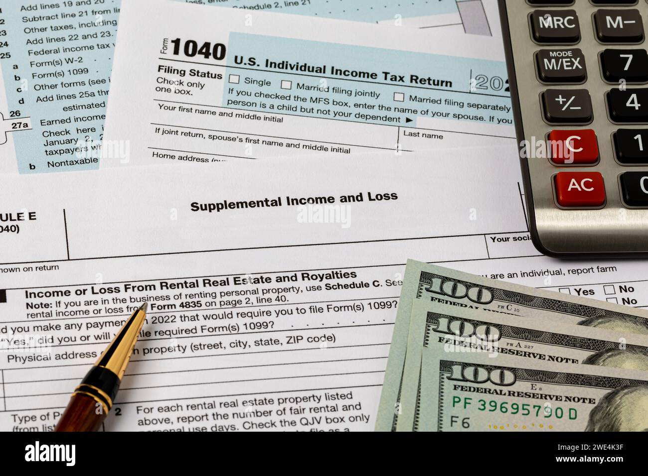 Supplemental income form for federal income tax return and calculator ...