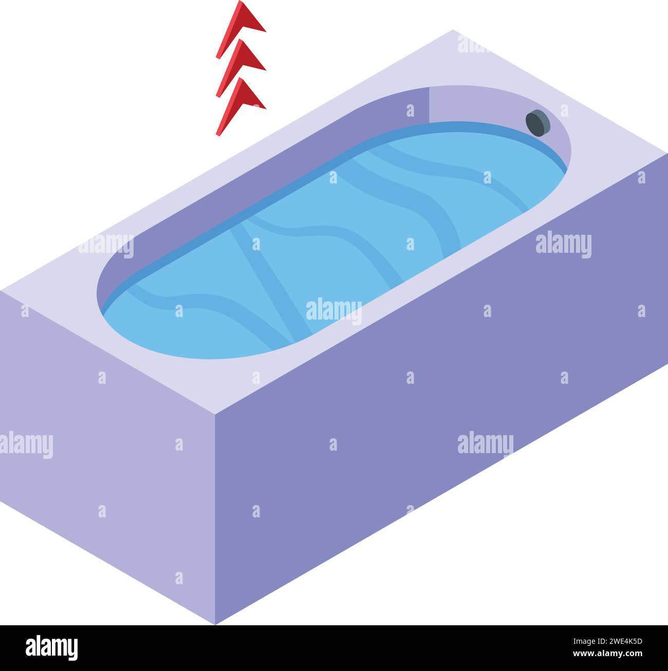 Full bathtub of water icon isometric vector. Currency market. Global ...