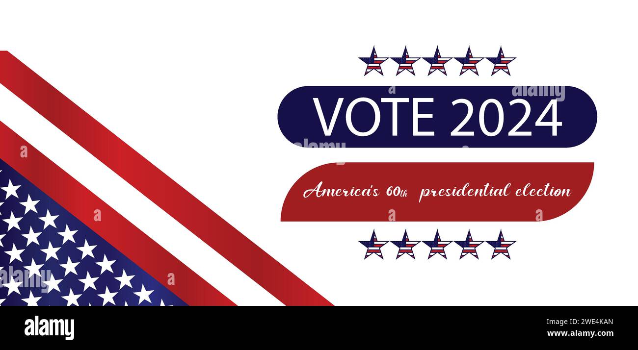 vote 2024 presidential election 60th text design Stock Vector Image ...