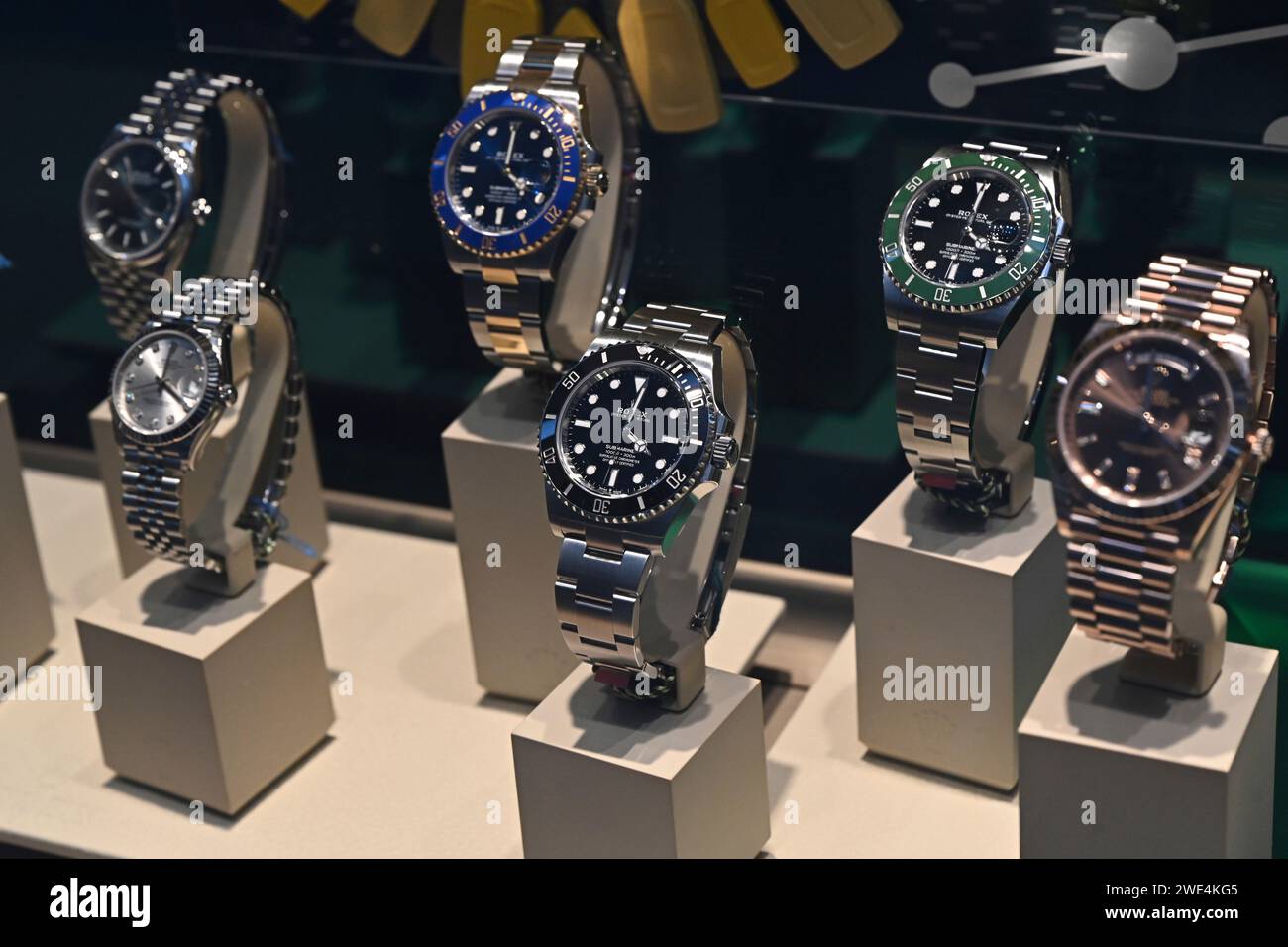 Photo by: NDZ/STAR MAX/IPx 2024 1/22/24 Rolex watches on display in the ...