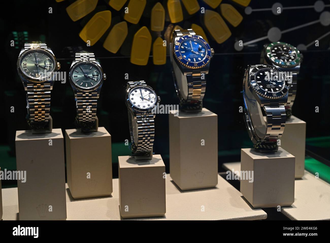 Photo by: NDZ/STAR MAX/IPx 2024 1/22/24 Rolex watches on display in the ...