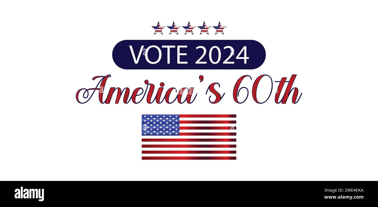 vote 2024 presidential election 60th text design Stock Vector Image ...