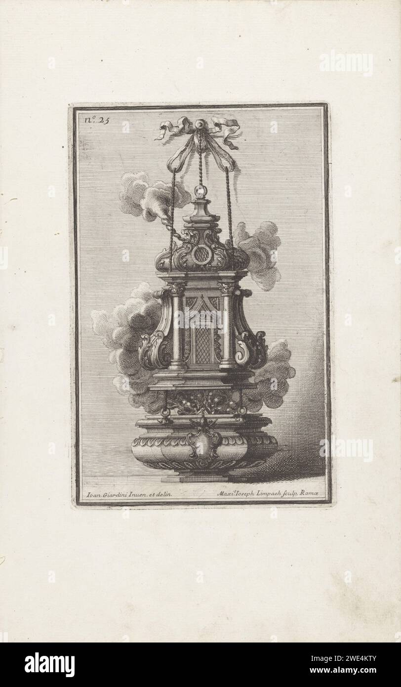 Incense barrel, 1714 print Numbered in the top left: no. 25. print ...