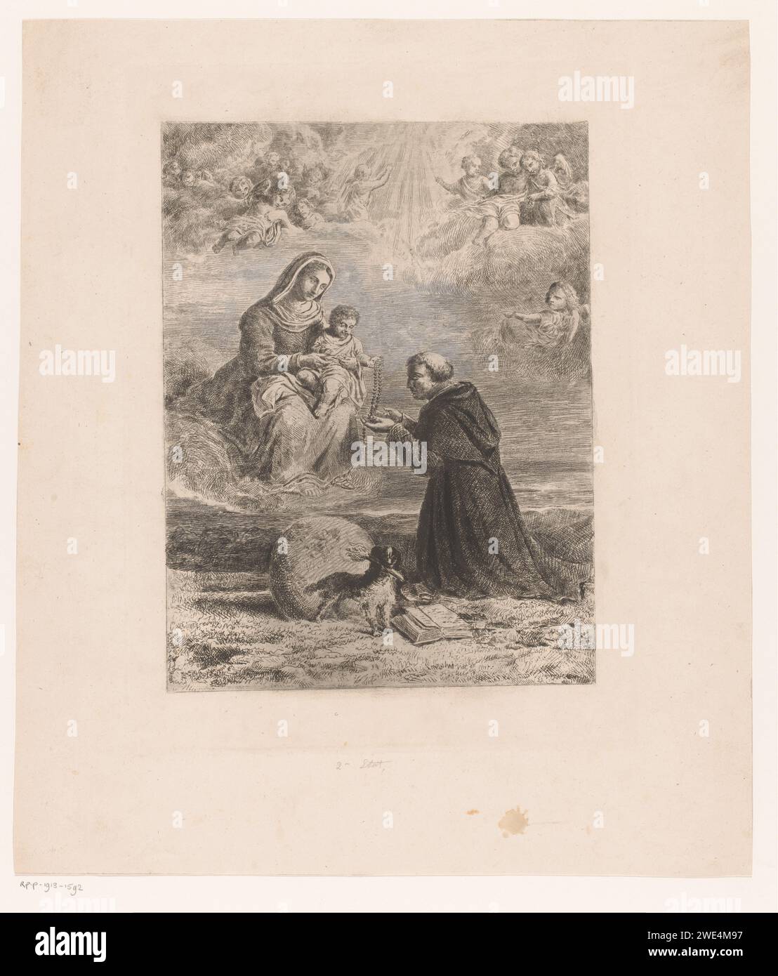 Appearance of Maria with the Christ child to Saint Dominic, Joseph ...