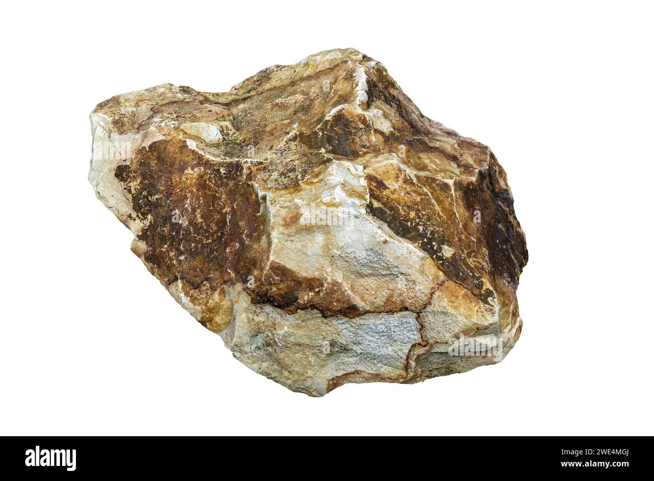 Large rock boulder, stock photo image cut out and isolated on a white ...