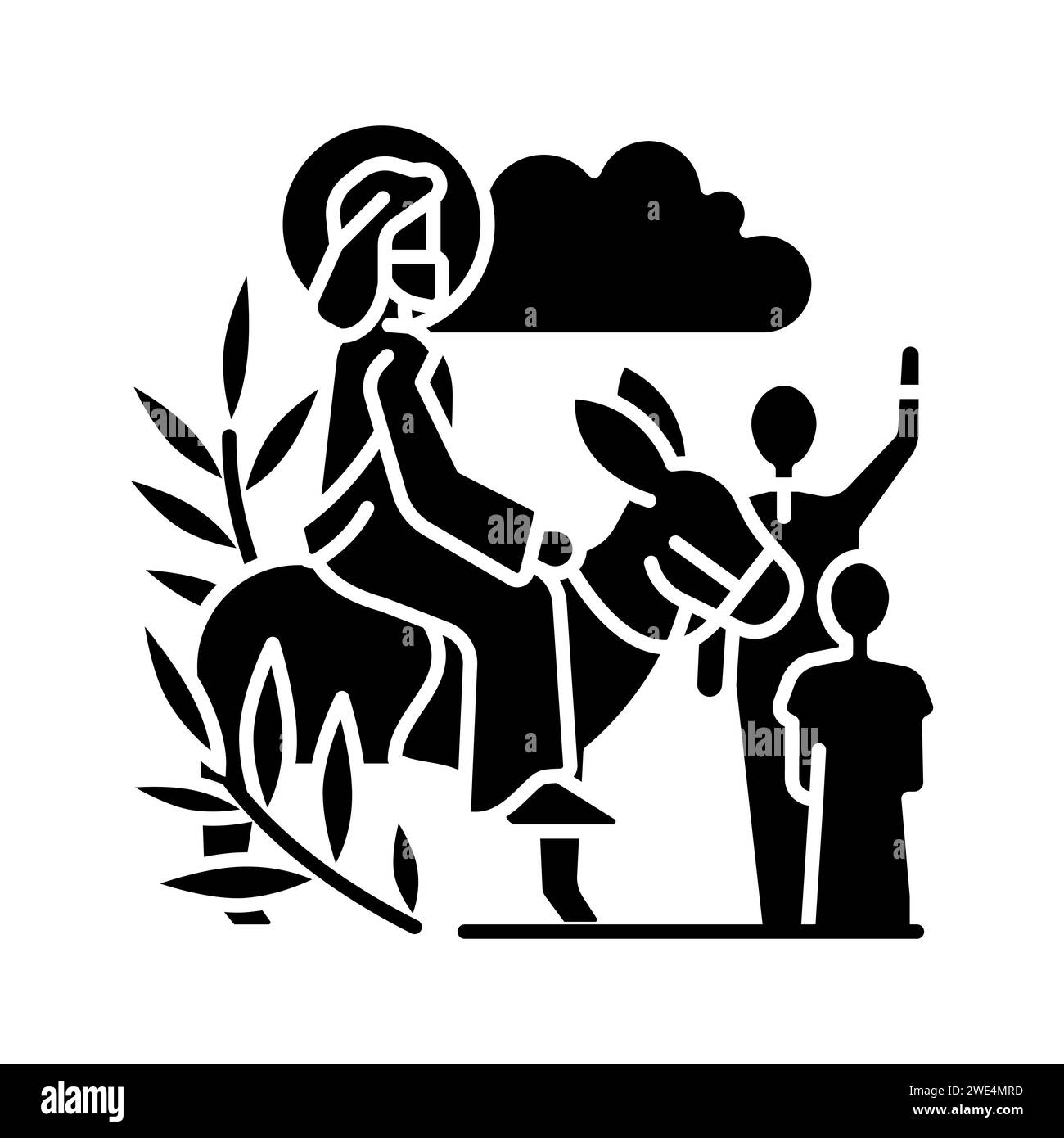 The triumphal entry into jerusalem Stock Vector Images - Alamy