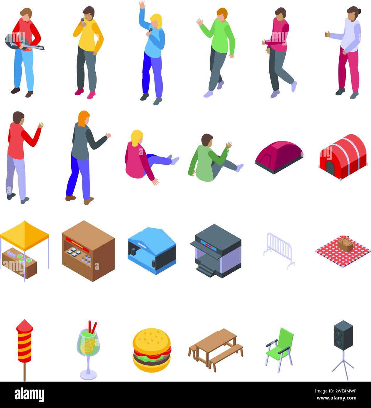 Open air dance performance Stock Vector Images - Alamy