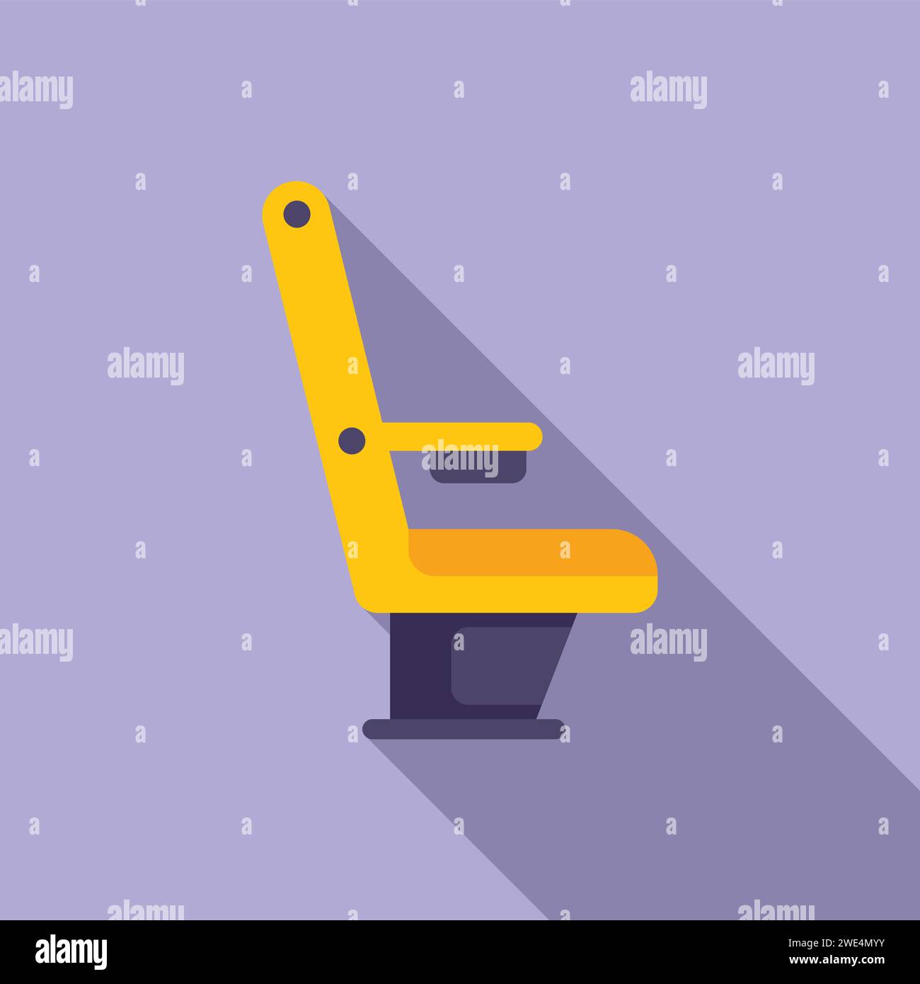 Airplane travel seat icon flat vector. Window interior. Plane vip Stock ...