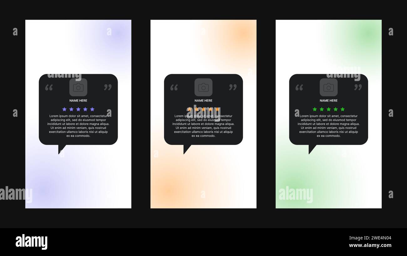 Social media feedback templates Stock Vector Images - Alamy